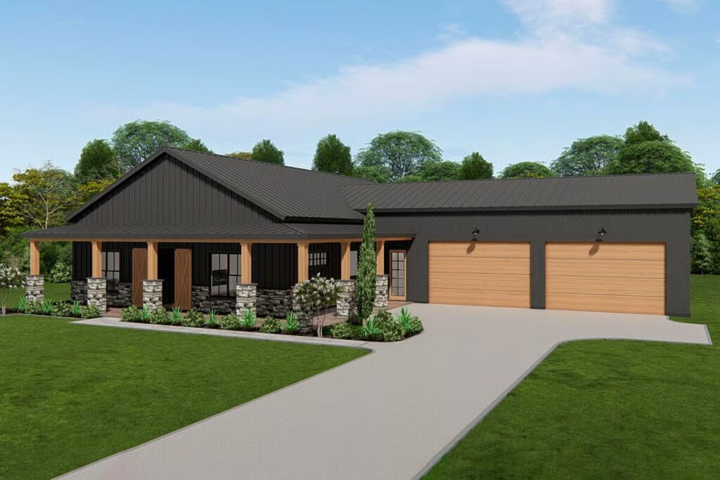 3-Bedroom Barndominium with 4-Car Garage / Shop - 2381 Sq Ft (Floor ...