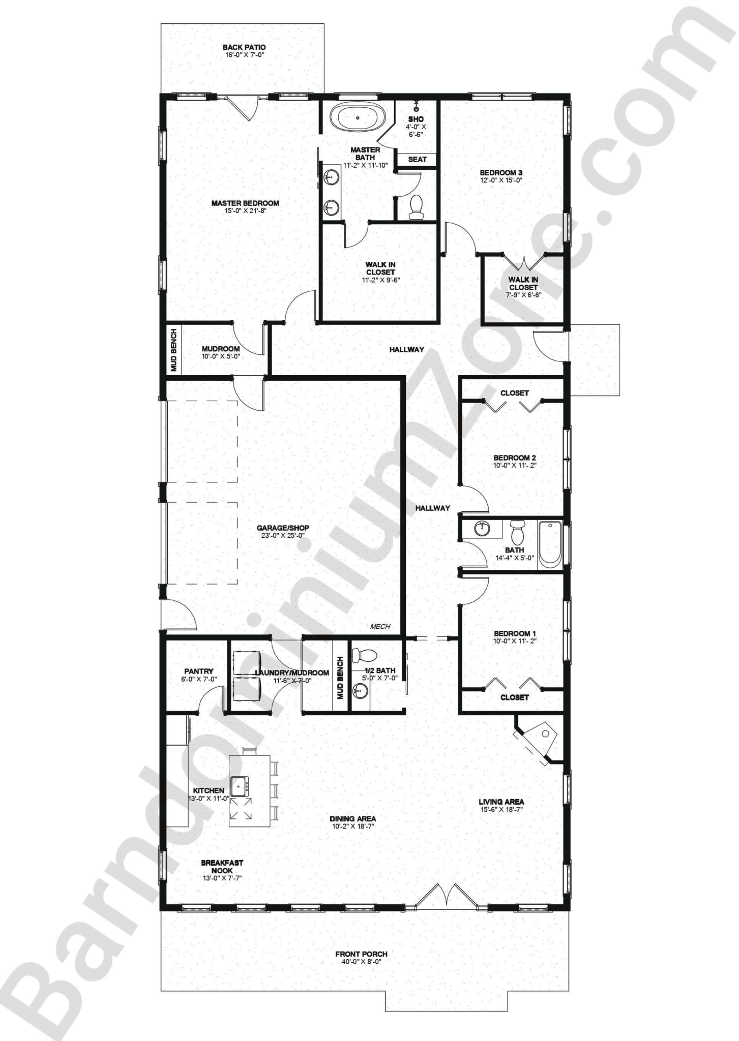 5 Inspiring 40x80 Barndominium Floor Plans With Shop