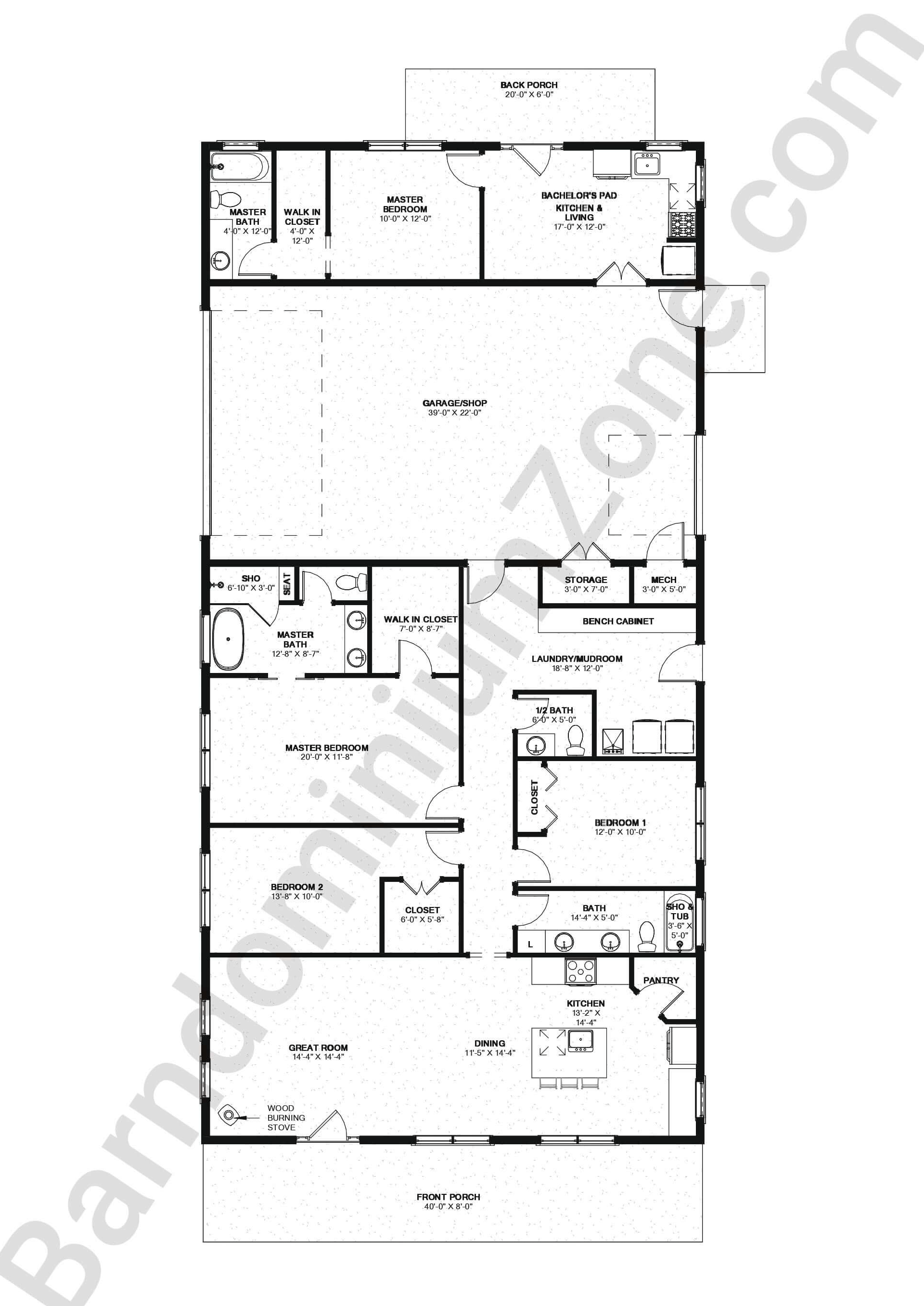 5 Inspiring 40x80 Barndominium Floor Plans With Shop